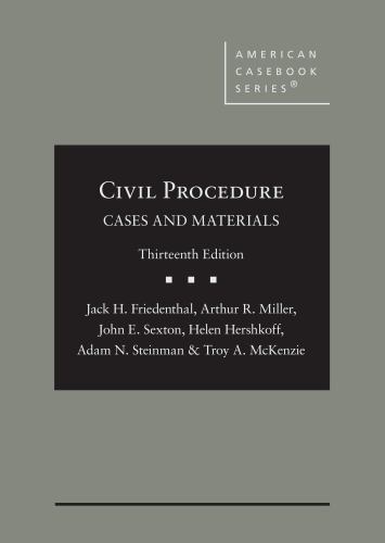 Civil Procedure : Cases and Materials by John Sexton, Arthur Miller ...