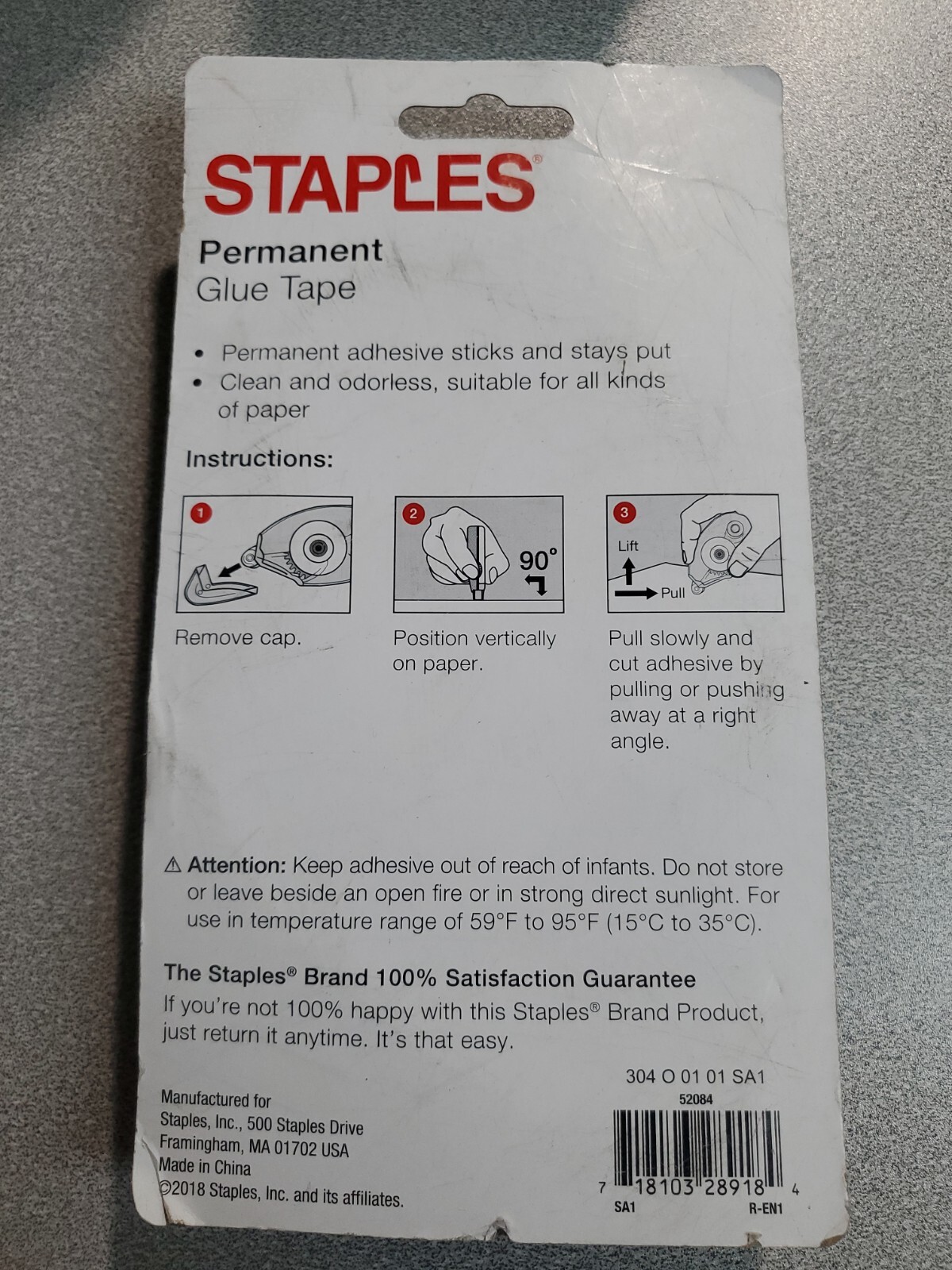 Staples Roll-On Adhesive 1/3" x 393" 2/Pack (52084) ST52084-CC | eBay