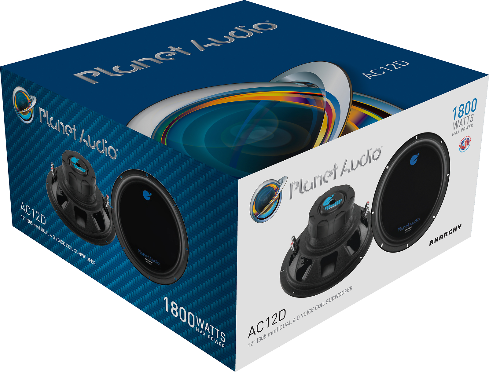 Planet Audio AC12D 12 Inch Car Subwoofer - 1800 Watts, Dual 4 Ohm Voice ...