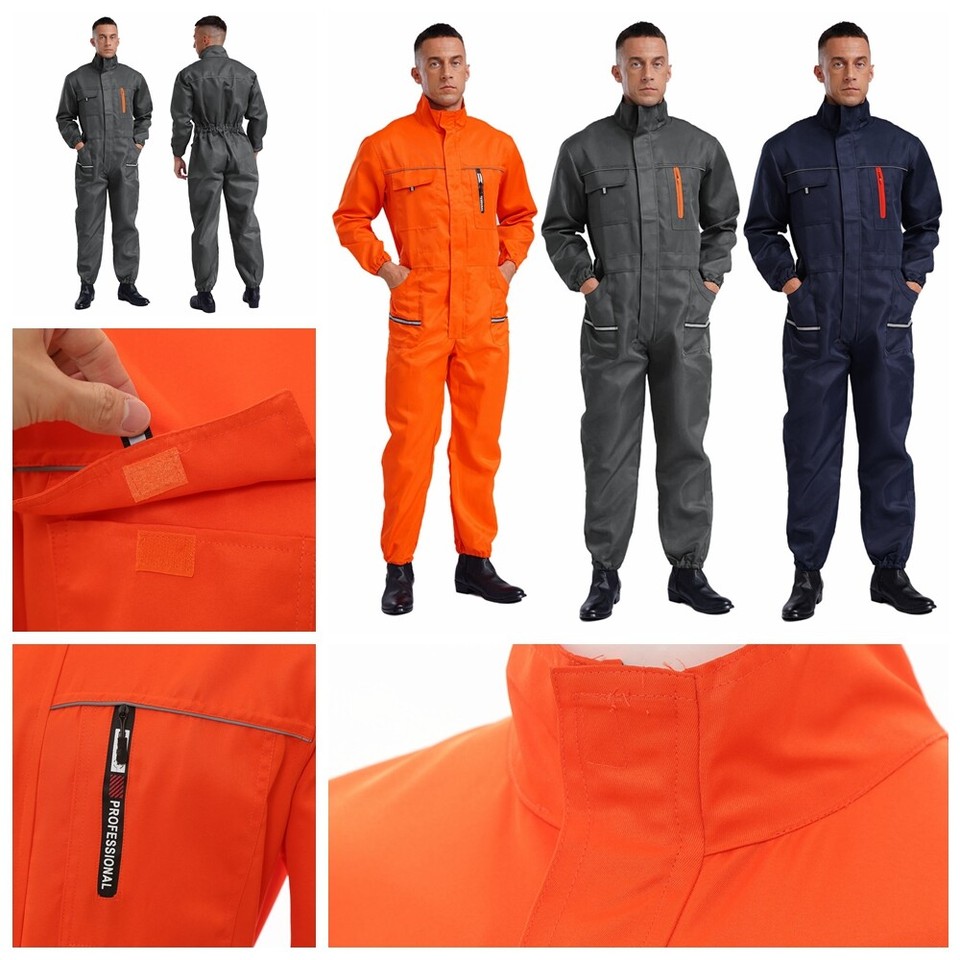 Mens Work Overalls One Piece Wear-resistant Mechanics Jumpsuit ...