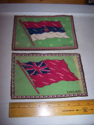 Vintage Antique Felt Cigar Box Flags SERVIA & ENGLAND | eBay