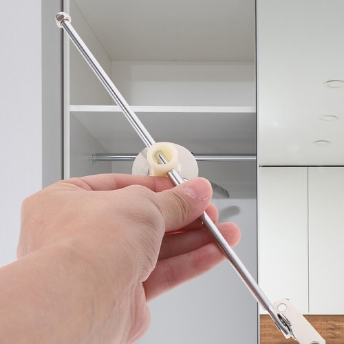 2 Pcs Drop Lid Support Twin Hinges Disc Pull Rod Kitchen Cabinet Door ...