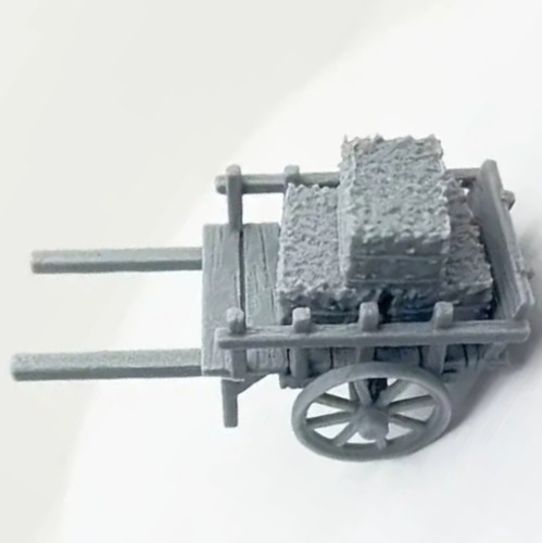 Wagon / cart with straw cargo - Set #77 for D&D DND LOTR 28mm Old World ...