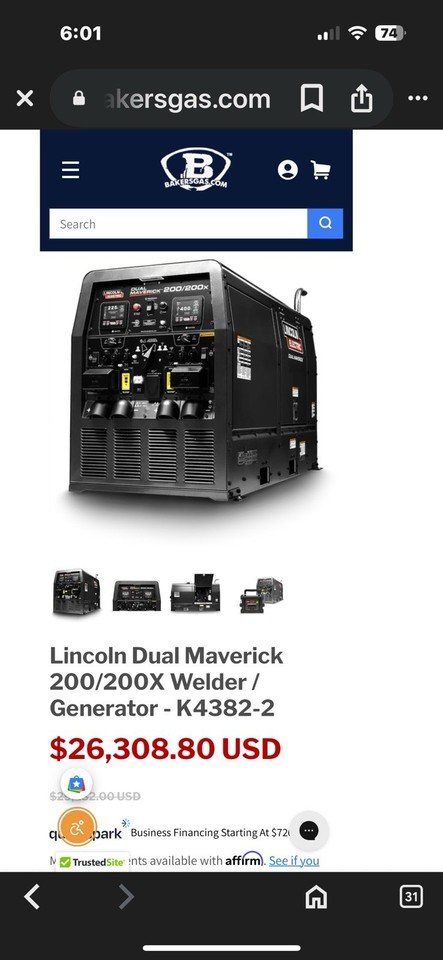 Lincoln Electric Dual Maverick 200/200x Diesel Welder | eBay
