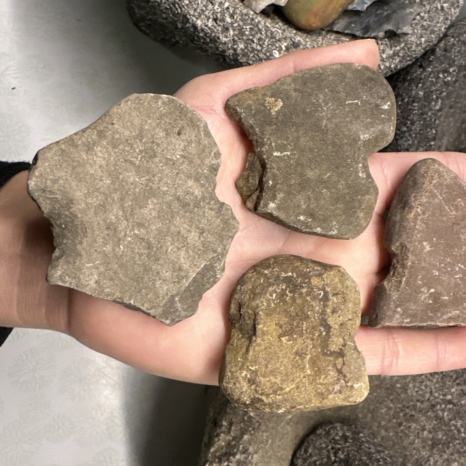 MLC 847 (5) Stone Net Fishing Weights Artifact Susquehanna Valley X ...