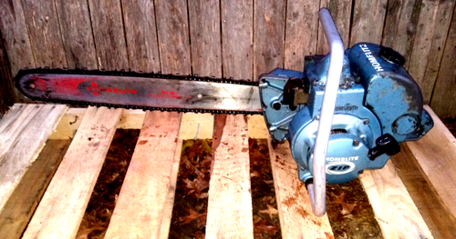 Homelite "ZIP" Muscle Chain Saw With 22" Bar/Chain Estate Find | eBay