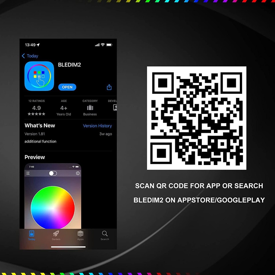 RGB LED Lights 50" LED Light Bar Chasing Color Changing Driving For ATV ...