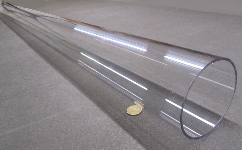 Polycarbonate Lexan Clear Tube / Tubing 4.00" x 3.75" (4.0" x 3 3/4 ...