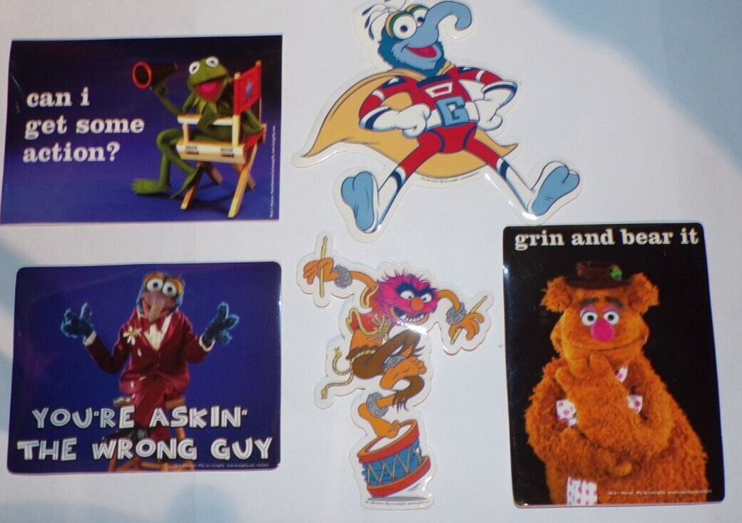 Muppets ANIMAL Wild Frenzied Monster Drummer Kermit Fozzie & 2 Gonzo 5 ...