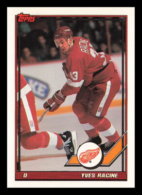 Yves Racine #228 1991-92 Topps Detroit Red Wings | eBay