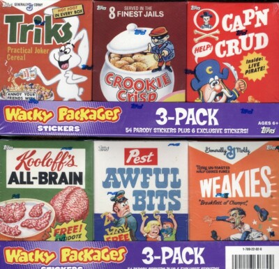 TOPPS WACKY PACKAGES CEREAL #7 C1-C6 - 2 BOX LOT BLOWOUT CARDS | eBay