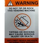 Vending Machine Anti-Theft Warning Device Decal- Do Not Tip | eBay