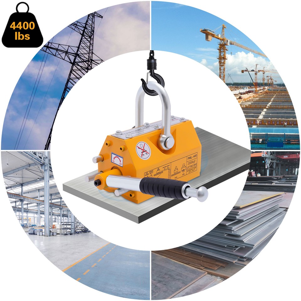 Steel Plate Magnetic Lifter Metal Lifting Magnet Hoist Shop Crane ...