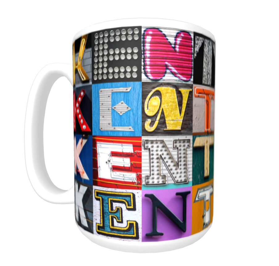 KENT Coffee Mug / Cup featuring the name in photos of sign letters | eBay