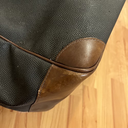 Brooks Brothers Country Club Tote Bag w/ Shoulder Strap - Black w/Brown ...