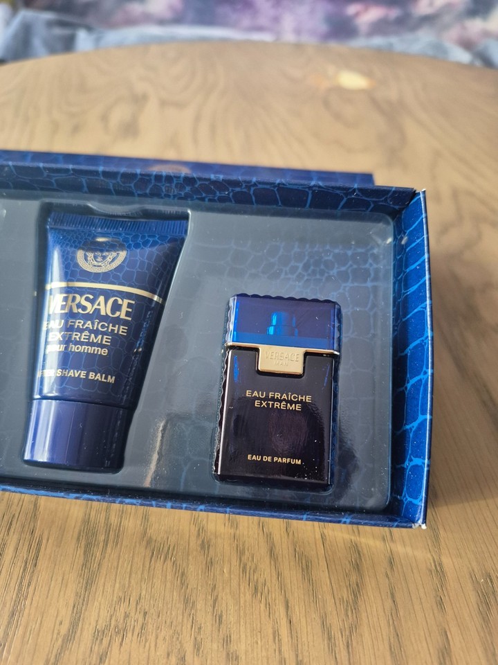 New VERSACE Man Eau Fraiche Extreme Gift set Shower Gel & After Shave ...