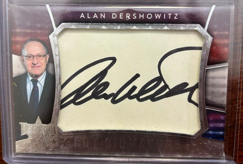 ALAN DERSHOWITZ ESQUIRE AUTOGRAPH 2022 DECISION VAULT CUT SIGNATURE ...