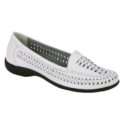 Basic Editions Women's Sudie White Flat Casual Comfort Loafer Shoes | eBay