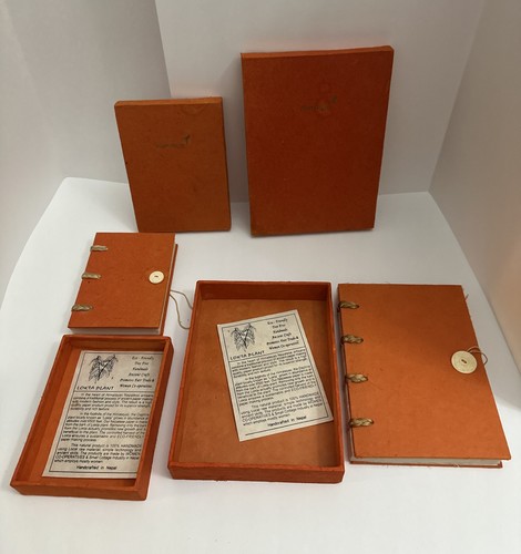 VTG Papyrus Nepalese Handmade Journal Diary Books Lokta Orange Paper ...