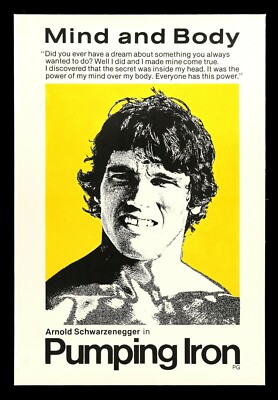 PUMPING IRON CineMasterpieces RARE MOVIE POSTER FITNESS SCHWARZENEGGER ...