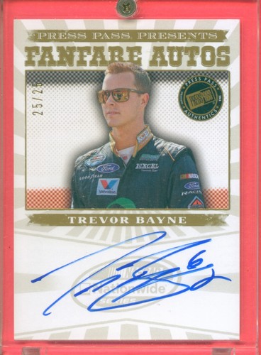 TREVOR BAYNE 2013 PP FanFare Gold Autograph 25/25 # FFA-TB2 Authentic ...
