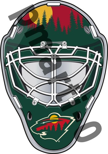Minnesota Wild Goalie Mask Sticker / Vinyl 10 Sizes! TRACKING FAST SHIP ...