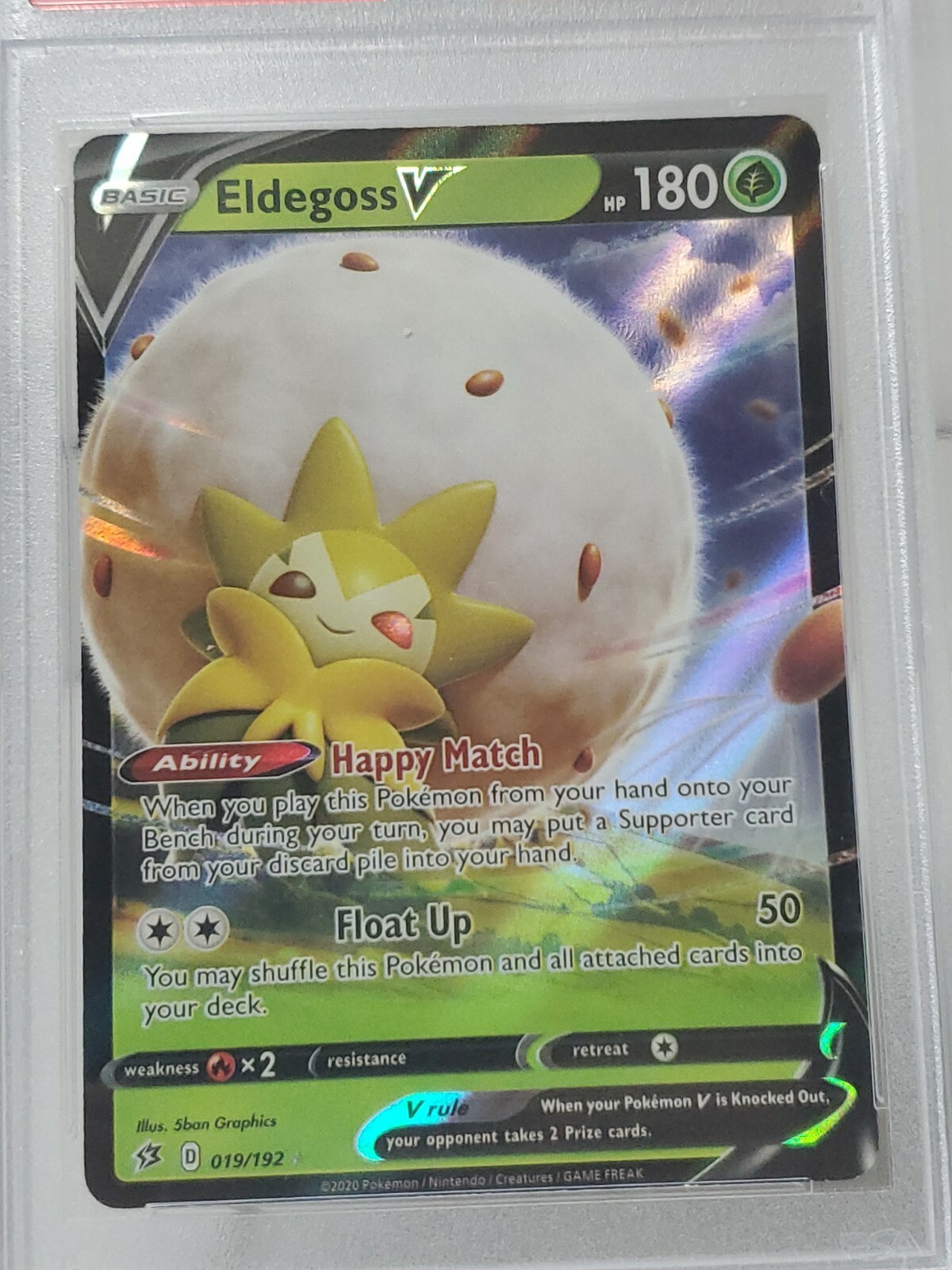 Pokemon Eldegross V 019/192 REBEL CLASH PSA Graded Gem MINT 10 Full Art ...