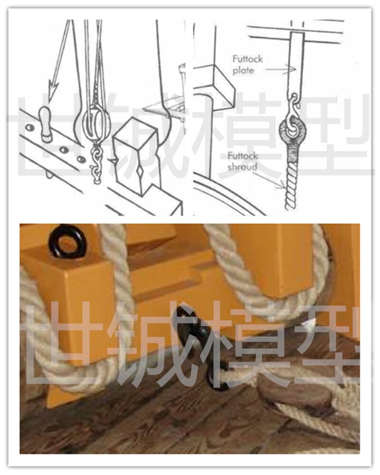 Brass Rigging Hooks Mast Futtock Shrouds Hook Wooden Model Ship ...