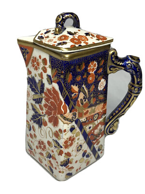 Antique RIDGWAYS England Porcelain OLD DERBY Pattern Water Jug Pitcher ...