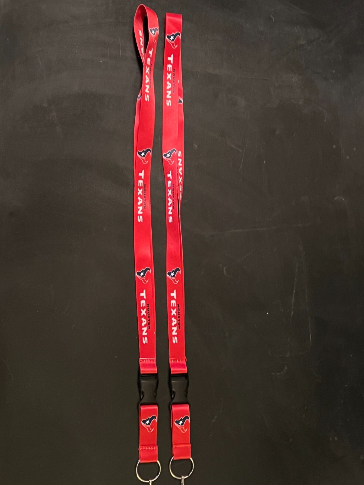 2 Brand New NFL Lanyard Keychains Houston Texans ID Holder ALL RED | eBay