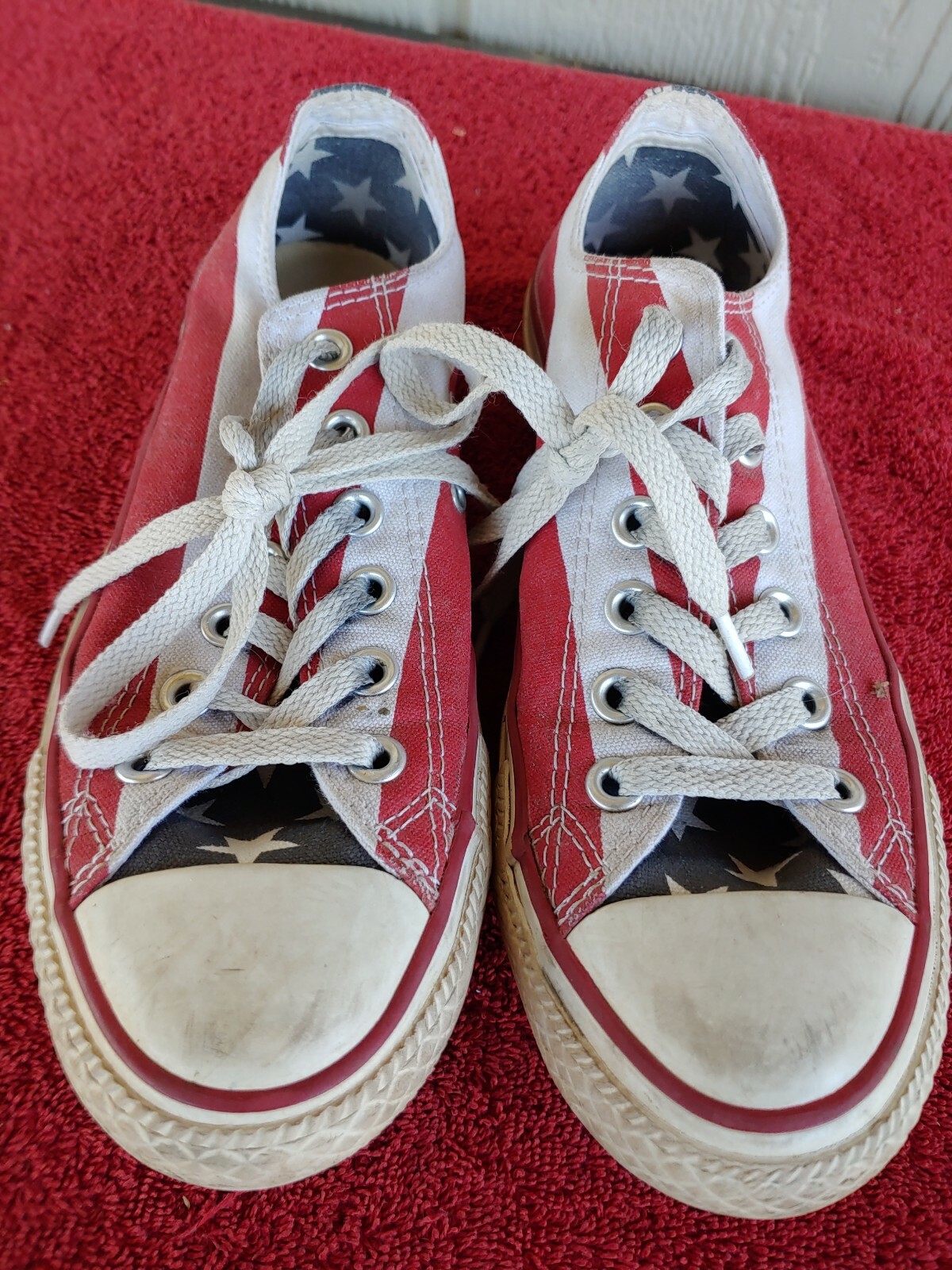 Converse All Star Red White Blue Flag Sneakers Unisex… - Gem