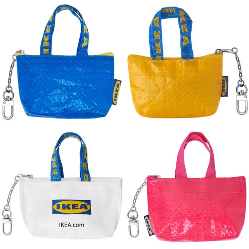 IKEA Knolig Mini Bag Keychain Keyring Shopping Bagket Purse Pouch ...