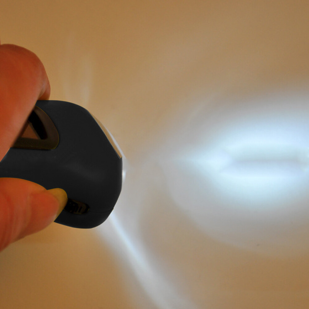 Rechargeable Hand Crank Solar Powered Flashlight for Camping Hiking ...