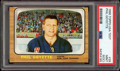1966 Topps USA Test Hockey #28 Phil Goyette PSA 9 (OC) | eBay