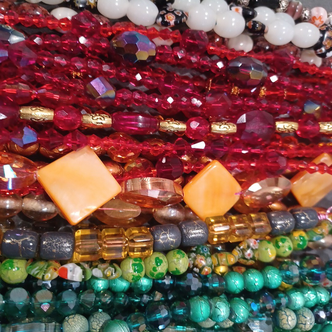 12x Glass bead strands beading lots jewelry making lot Crystal beads ...