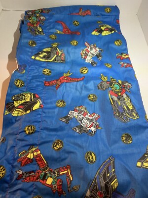 1995 Saban Mighty Morphin Power Rangers Curtain Fabric MMPR *READ ...