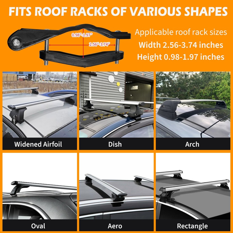 1PCS WindShield 42" Roof Rack Wind Fairing Air Deflector Kit For VW ...