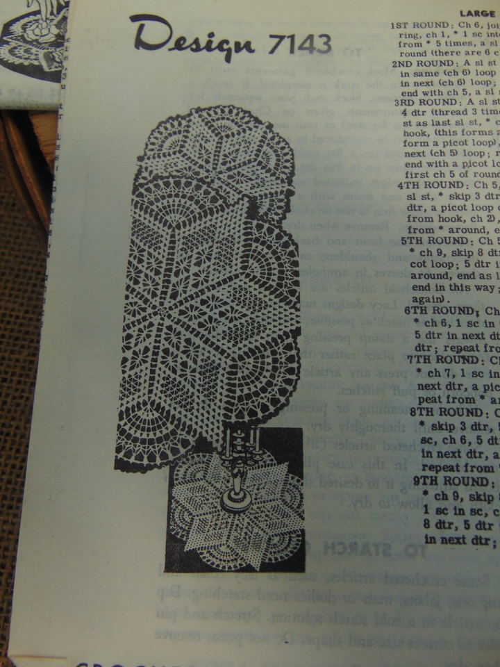 Vtg Crocheted Doily & TV Cover Patterns Mail Order Design LOT OF 3 ...