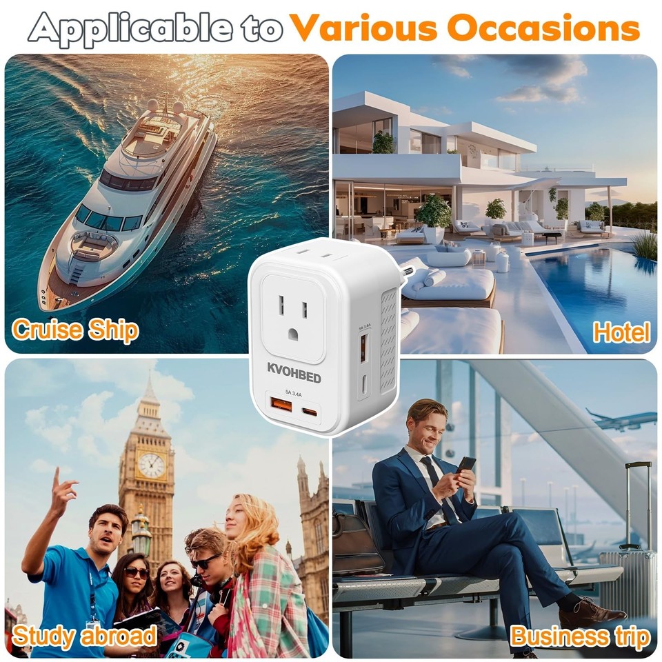 Voltage Converter US to Europe Travel: 220V to 110V Converter for ...