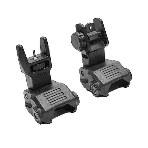 VISM Polymer Flip-Up Front + Rear Adjustable BUIS Sight Set fits ...