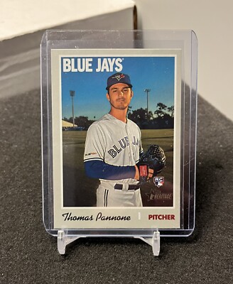 Thomas Pannone short print 2019 Topps Heritage 715 Toronto Blue Jays ...