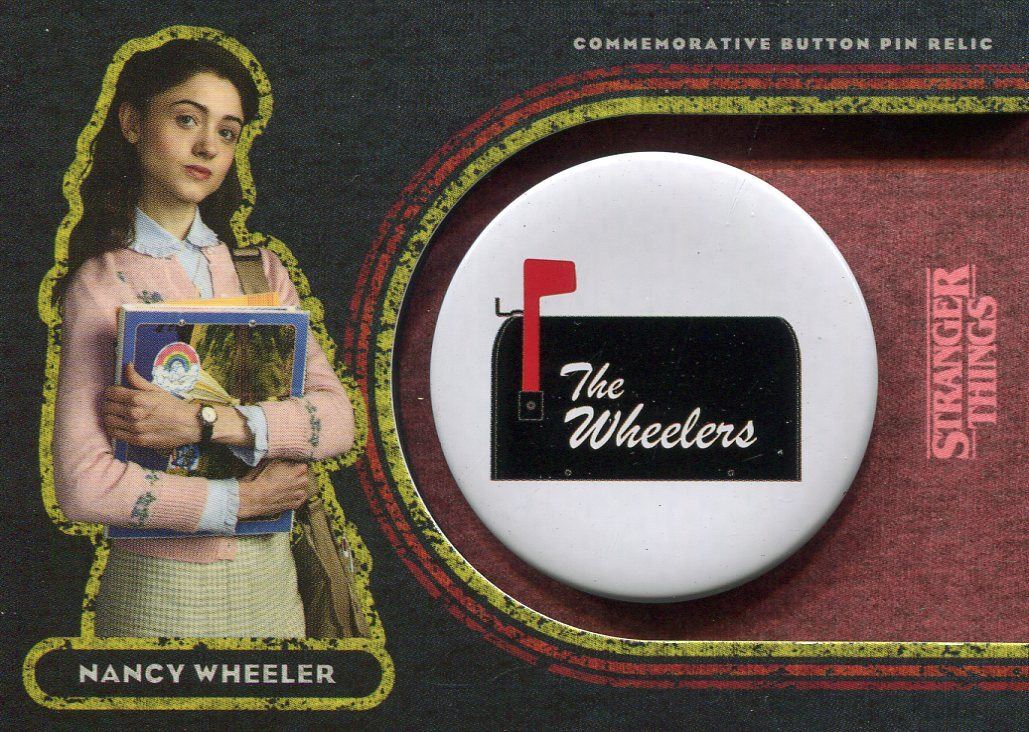 Stranger Things Upside Down Red [50] Pin Relic Card Nancy Wheeler ...