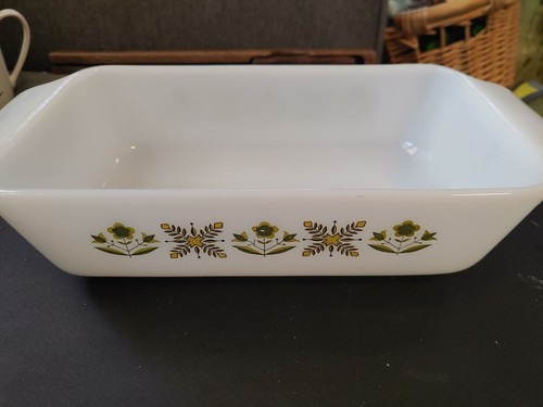 Vintage Anchor Hocking Fire-King MCM Meadow Green 441 Ovenware 1-Qt Pan ...
