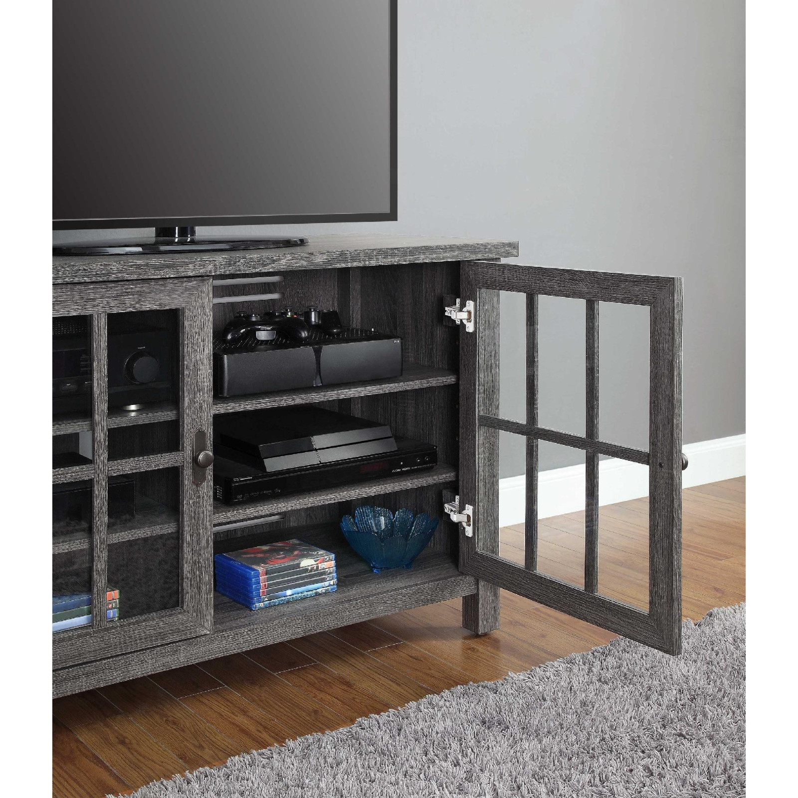 Square TV Stand Console TVs up to 55" Media Wood Better Homes and ...