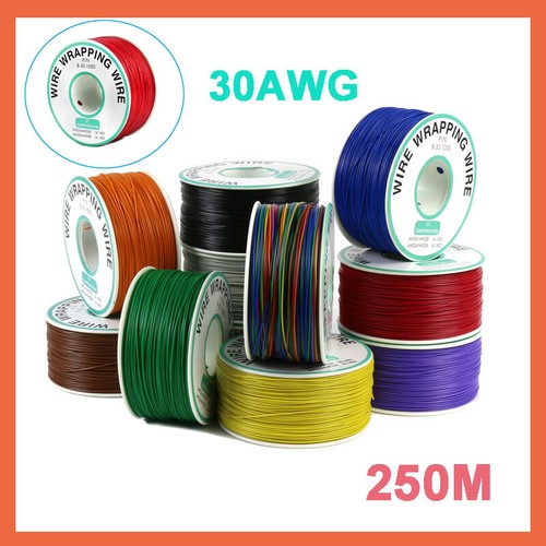 0.2mm 30AWG Insulated Silver Plated Single Core Copper PCB PVC Wrapping ...