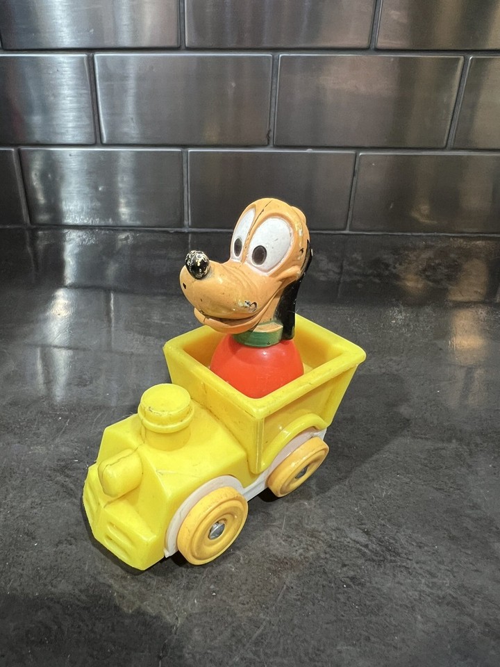 Vintage Illco Pluto Cartoon Toy Car Steam Engine Locomotive Yellow ...