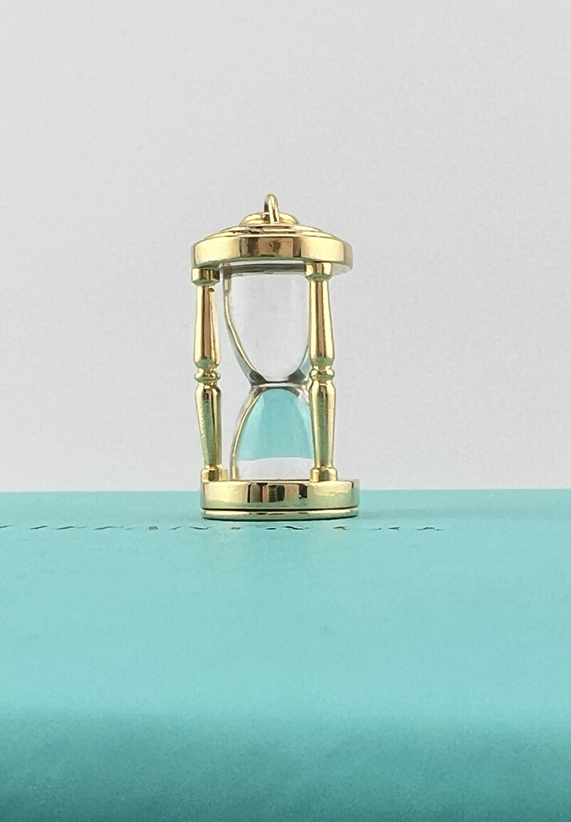 Tiffany & Co. Crystal Hourglass Charm 18k SUPER RARE - Gem