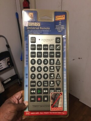 JUMBO UNIVERSAL TELEVISION TV REMOTE CONTROL LARGE BUTTONS GIANT ...