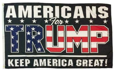 TRUMP 2024 4X6 FEET FLAG Americans for Trump Black BANNER HUGE SIZE ...