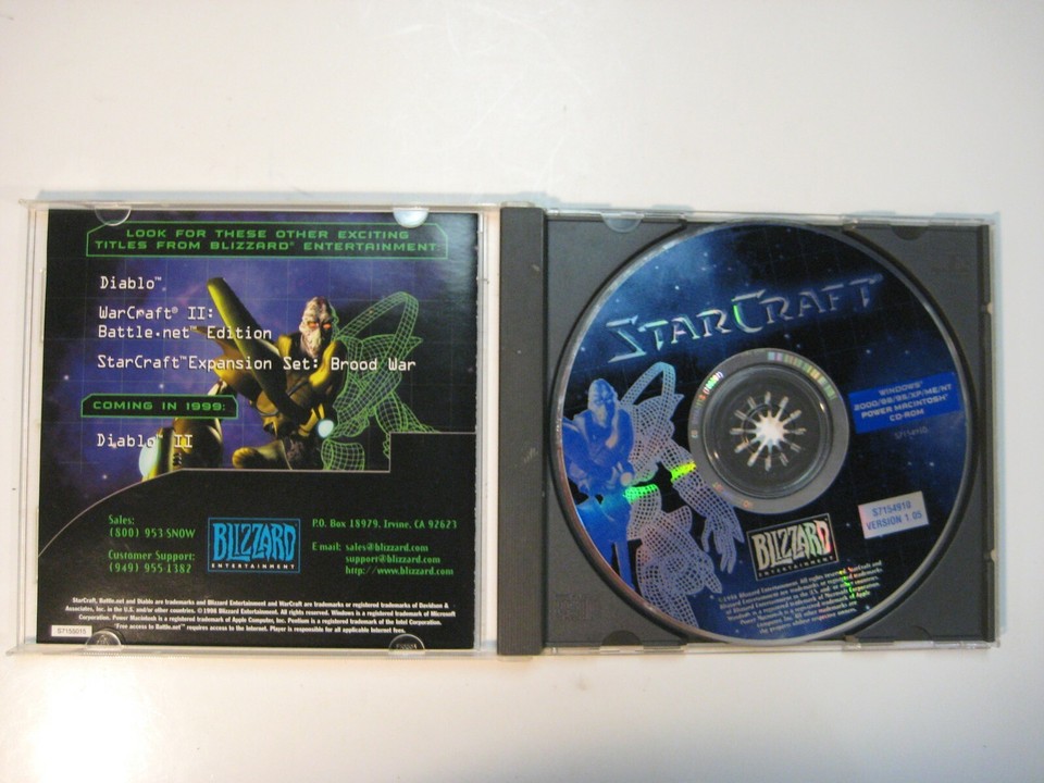 Starcraft PC CDROM 1998 Windows RTS Game US Version 3348542036437 | eBay